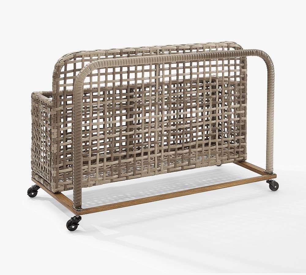 Betti Outdoor Wicker Pool Storage Caddy | Pottery Barn