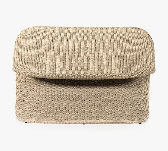 Encinitas 50" Wicker Outdoor Dining Bench | Pottery Barn