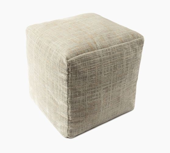 Velvet Square Pouf | Pottery Barn