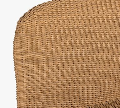 Encinitas 50" Wicker Outdoor Dining Bench | Pottery Barn