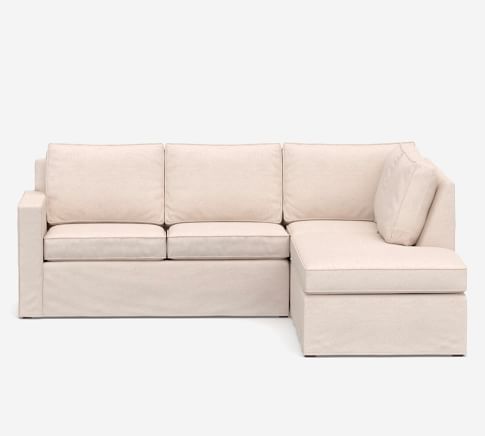 Cameron Square Arm Sectional Component Replacement Slipcovers | Pottery ...