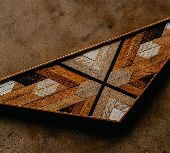 Kinsley Triangular Wooden Dimensional Wall Art, 14” X 48” | Pottery Barn