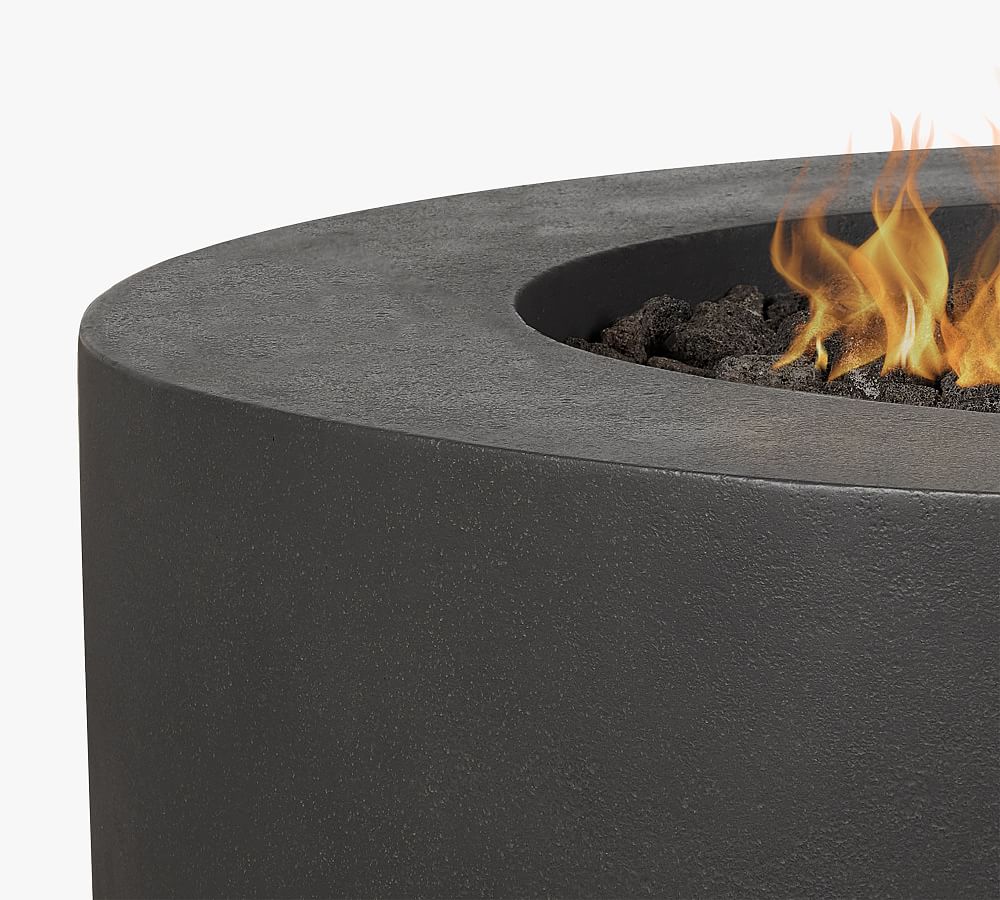 Abril 43" Low Round Propane Fire Table | Pottery Barn