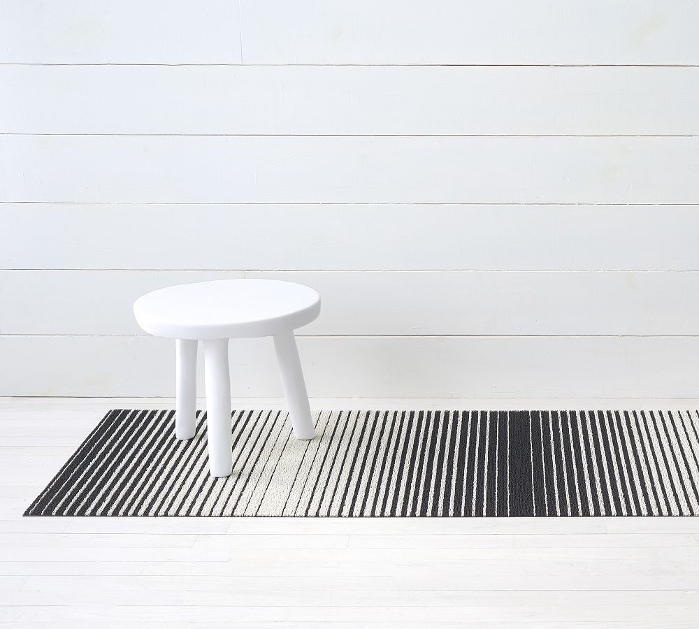 Chilewich Domino Striped Shag Floor Mat | Pottery Barn