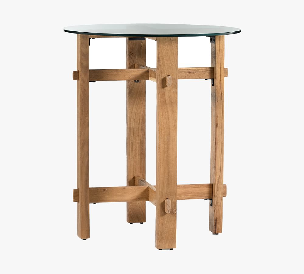Castro Glass Top Round Bar Height Table | Pottery Barn
