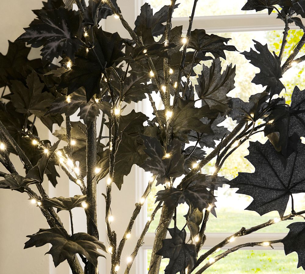 Faux Maple Leaf Lit Branch | Pottery Barn