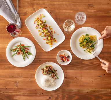 Fortessa Modern Coupe Rectangular Serve Platter | Pottery Barn