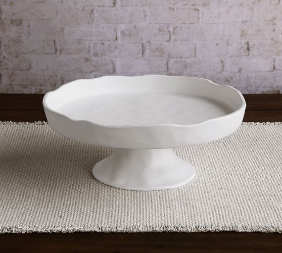 Nube Outdoor Round Pedestal Cake Plate | Pottery Barn