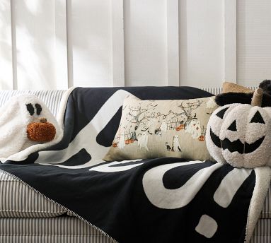 Gus the Ghost with Pumpkin Pillow | Pottery Barn
