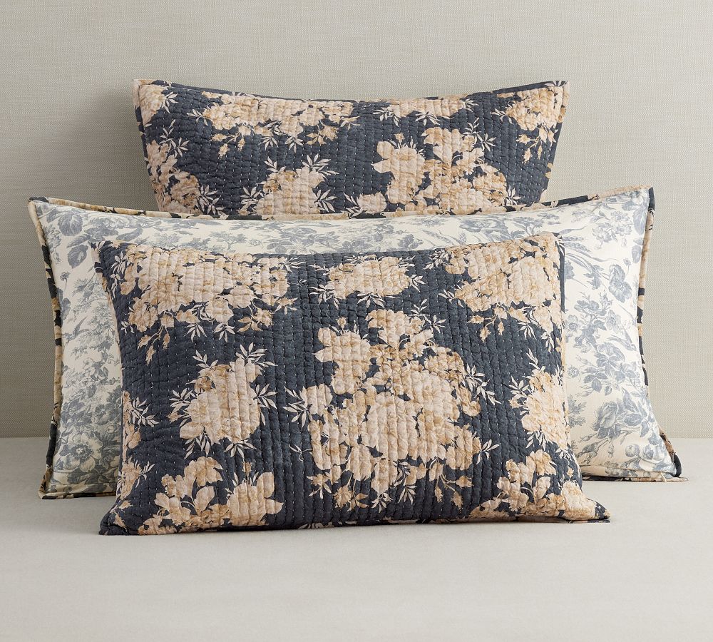 Juliette Toile Handcrafted Reversible Pick-Stitch Quilted Sham ...