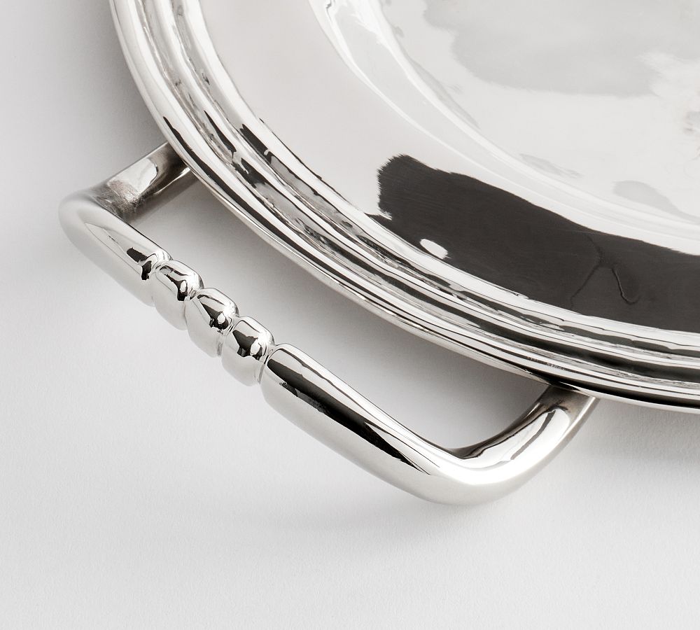 Heritage Silver Oval Turkey Platter | Pottery Barn