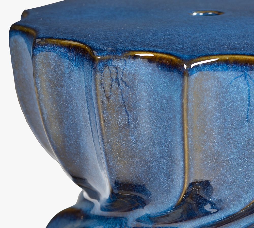 Jayden Round Ceramic Accent Table | Pottery Barn