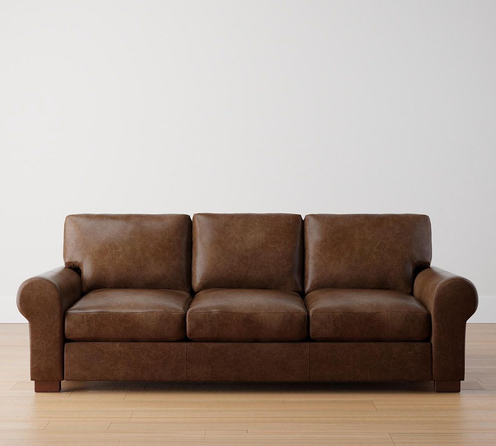 Turner Roll Arm Leather Sofa | Pottery Barn