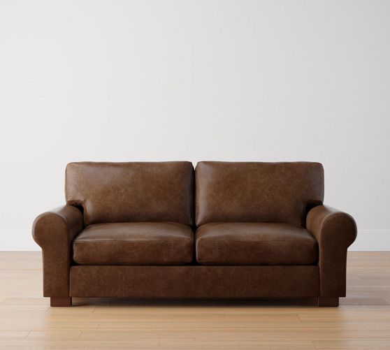 Turner Roll Arm Leather Sofa | Pottery Barn