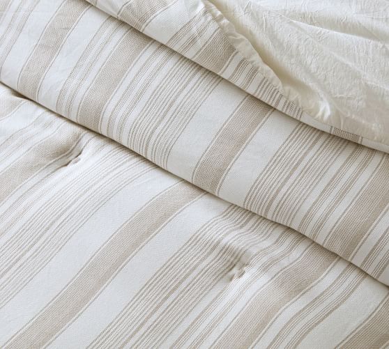 Hawthorn Striped Cotton Comforter | Pottery Barn