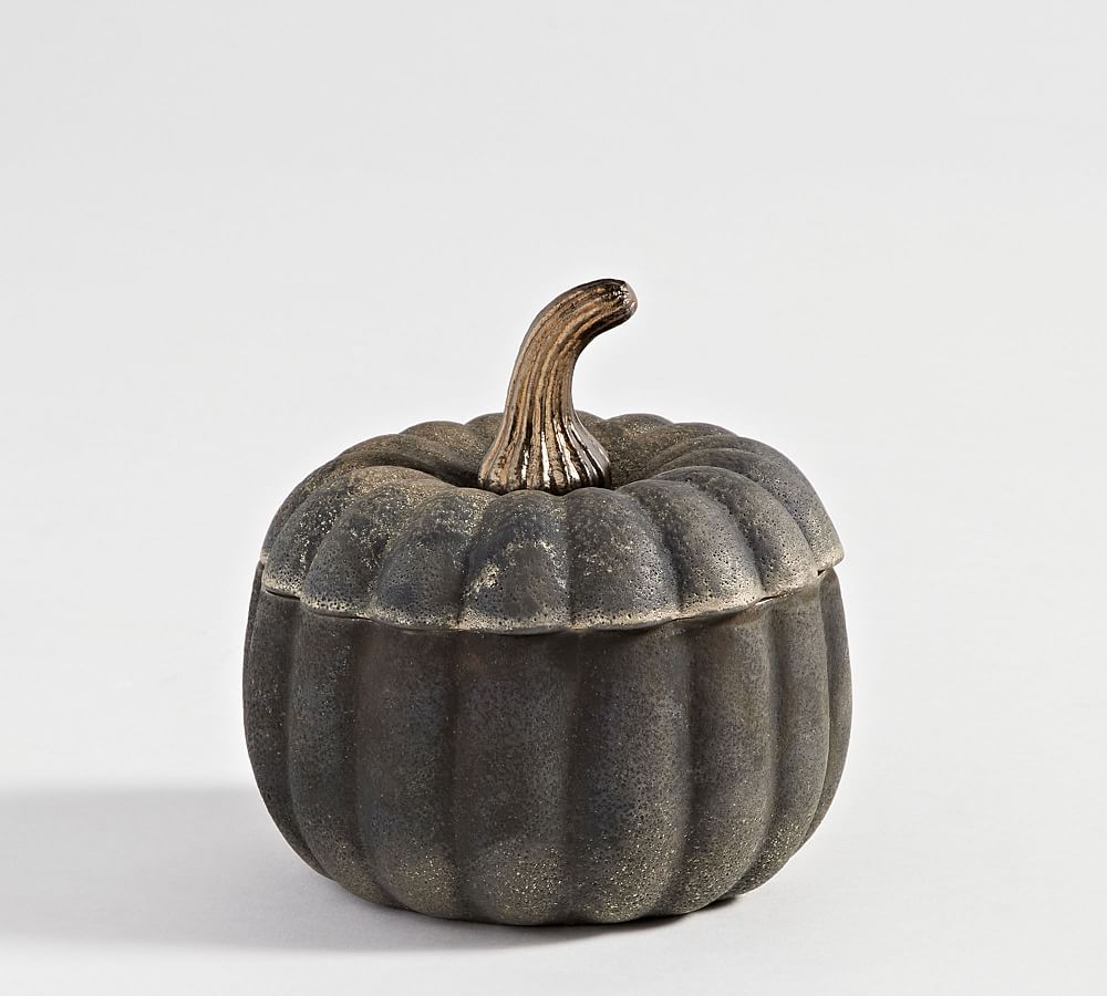 Handcrafted Pumpkin Lidded Recycled Glass Candles - Harvest Spice ...