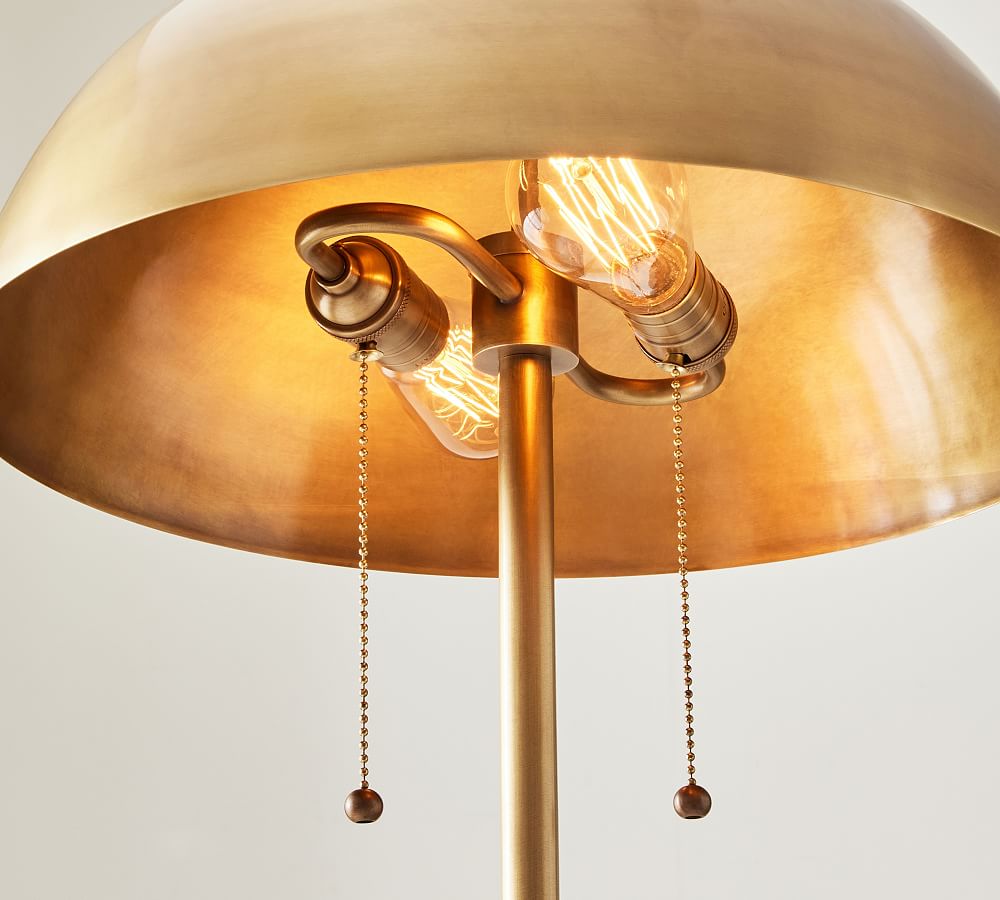 Caufield Metal Dome Downlight Floor Lamp | Pottery Barn