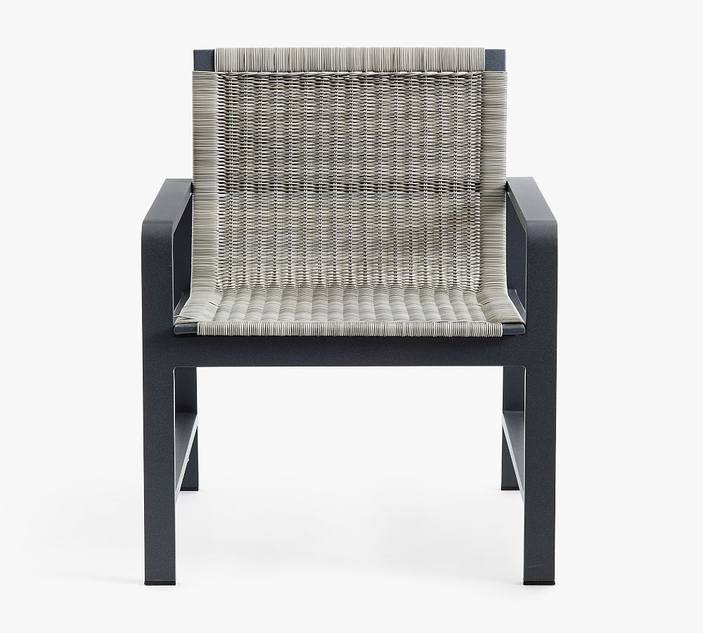 Indio Metal & Wicker Outdoor Lounge Chair | Pottery Barn
