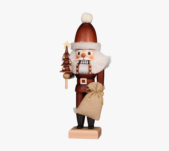 Traditional Santa Claus Nutcracker With Toy Bag | Pottery Barn