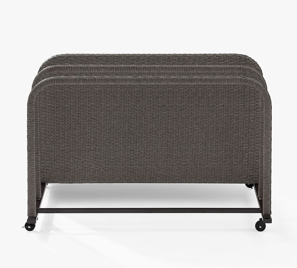 Benson Outdoor Wicker Pool Storage Caddy | Pottery Barn