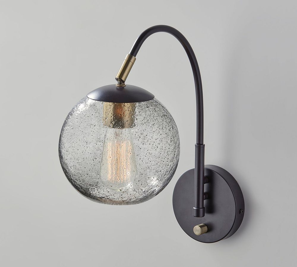 Ellison Textured Glass Globe Sconce | Pottery Barn