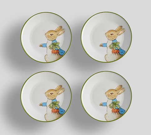Peter Rabbit™ Garden Assorted Cotton/Linen Napkins - Set of 4 | Pottery ...