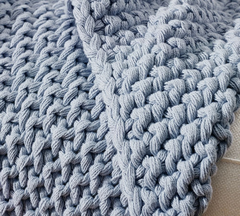 Bayside Seed Stitch Throw Blanket | Pottery Barn