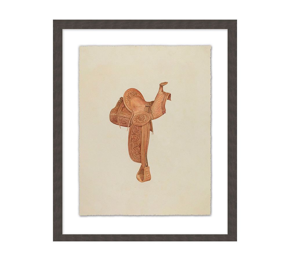 Western Saddle Print Wall Art | Pottery Barn