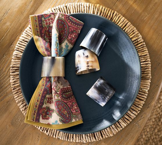 Handcrafted Horn Napkin Rings - Set of 4 | Pottery Barn
