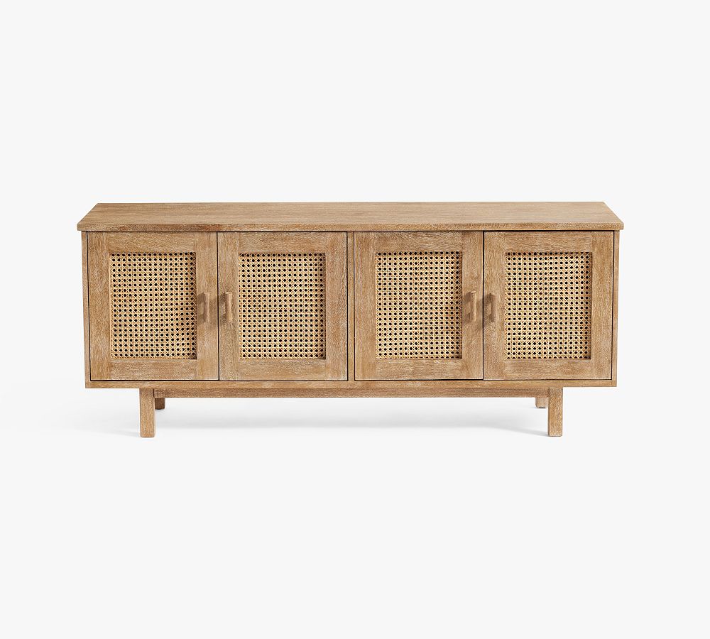 Tiburon Cane Media Console | Pottery Barn
