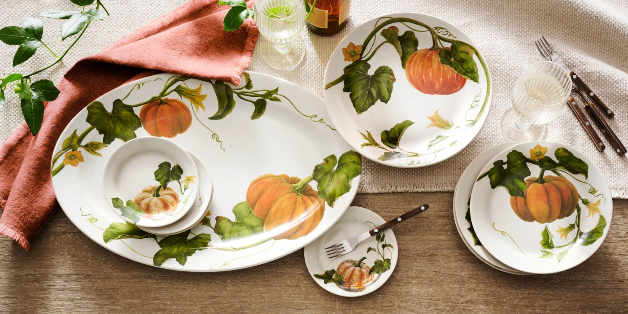 Rustic Pumpkin Salad Plates - Set of 4 | Pottery Barn