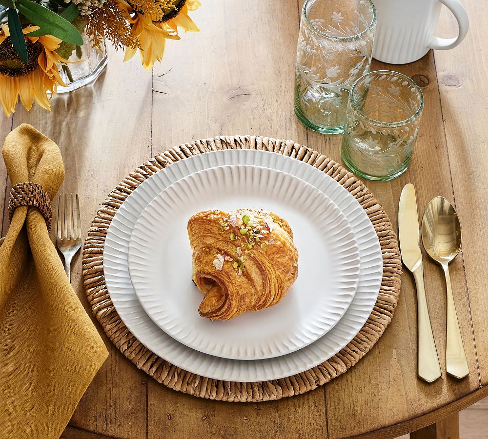 Ridge Textured Stoneware Salad Plates | Pottery Barn