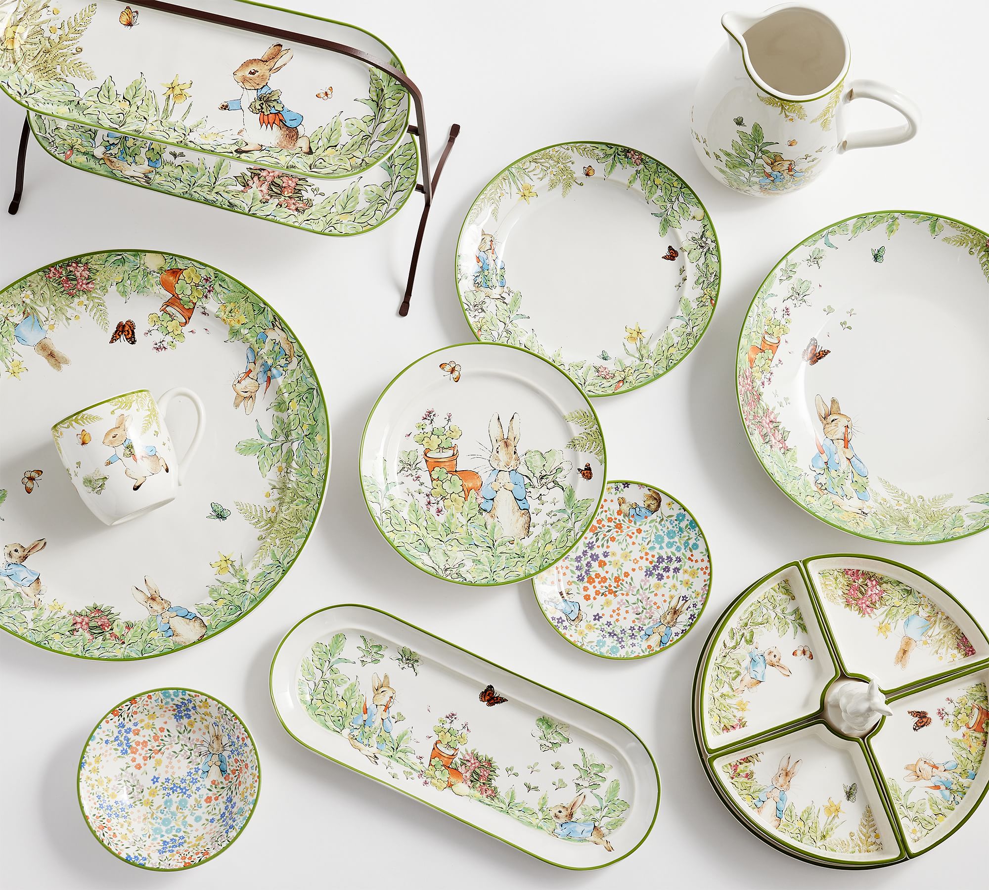 Peter Rabbit™ Stoneware 16-Piece Dinnerware Set | Pottery Barn