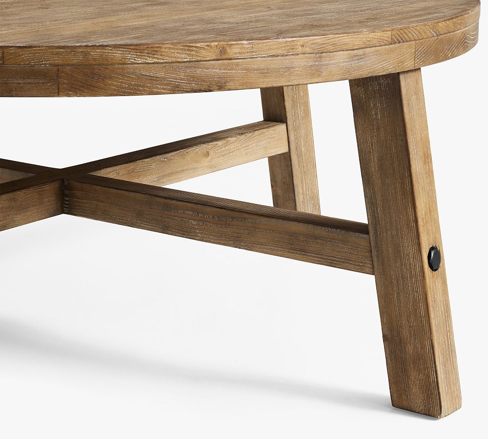 Rustic Farmhouse Round Grand Coffee Table | Pottery Barn