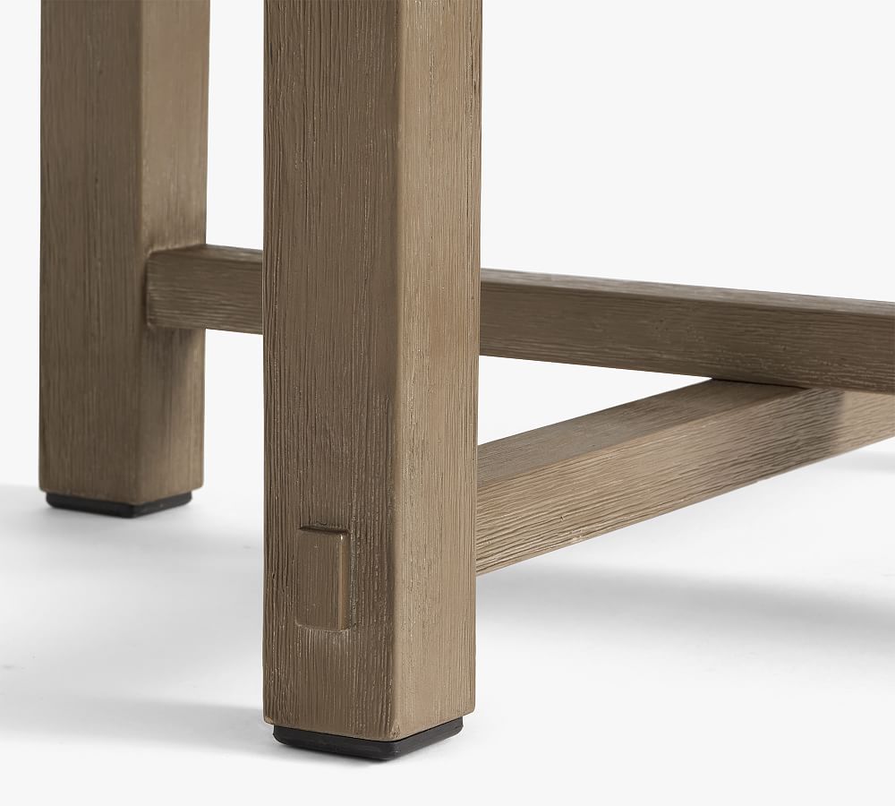 Abbott Indoor/Outdoor XL Concrete & FSC® Acacia Side Table | Pottery Barn