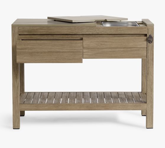 Indio FSC® Eucalyptus Outdoor Kitchen Island | Pottery Barn
