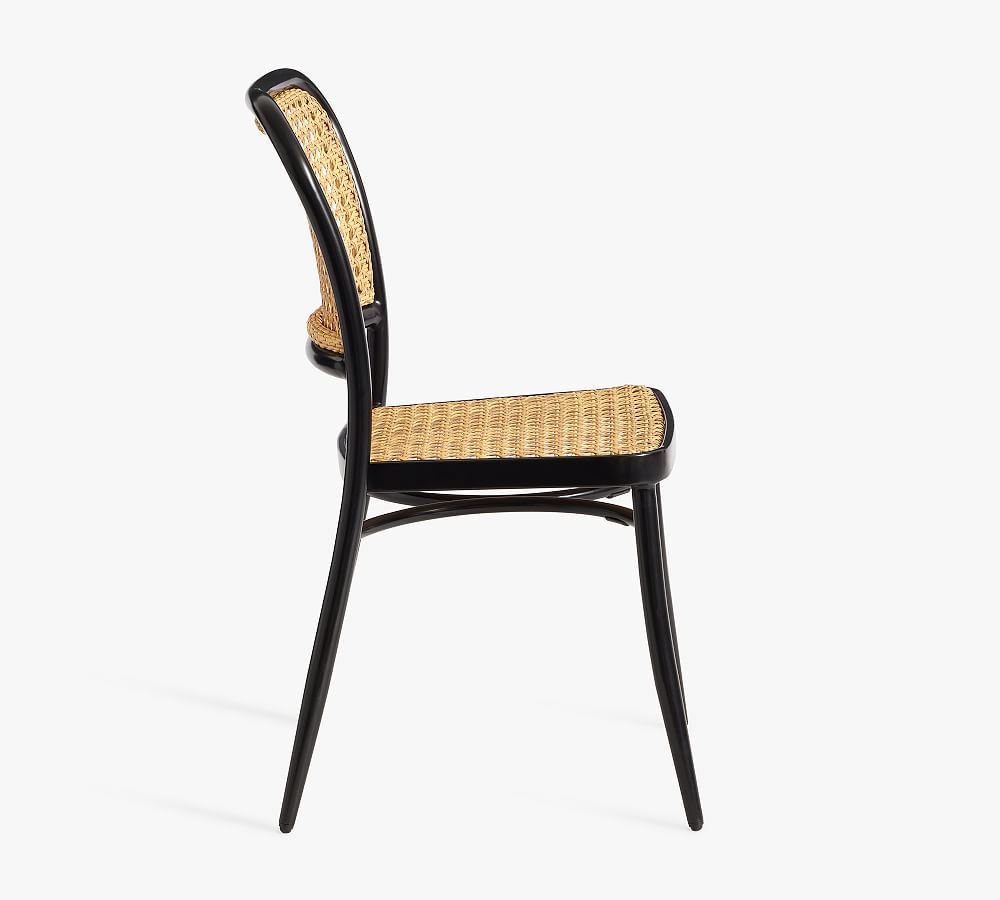 Leucadia Metal & Cane Stackable Bistro Chair | Pottery Barn