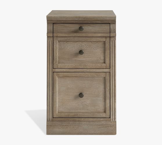 Gray Wash Livingston Single 2-Drawer Filing Cabinet | Pottery Barn