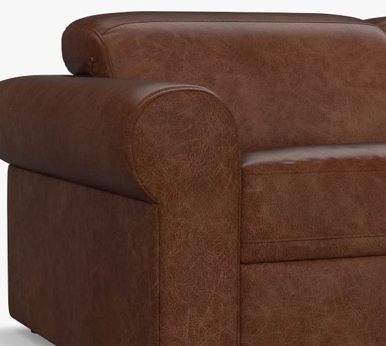 Ultra Lounge Roll Arm Leather 6-Piece Reclining Sofa Sectional ...