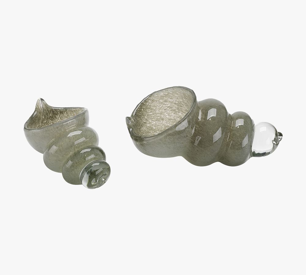 Hand Blown Glass Wentletrap Shell - Set of 2 | Pottery Barn