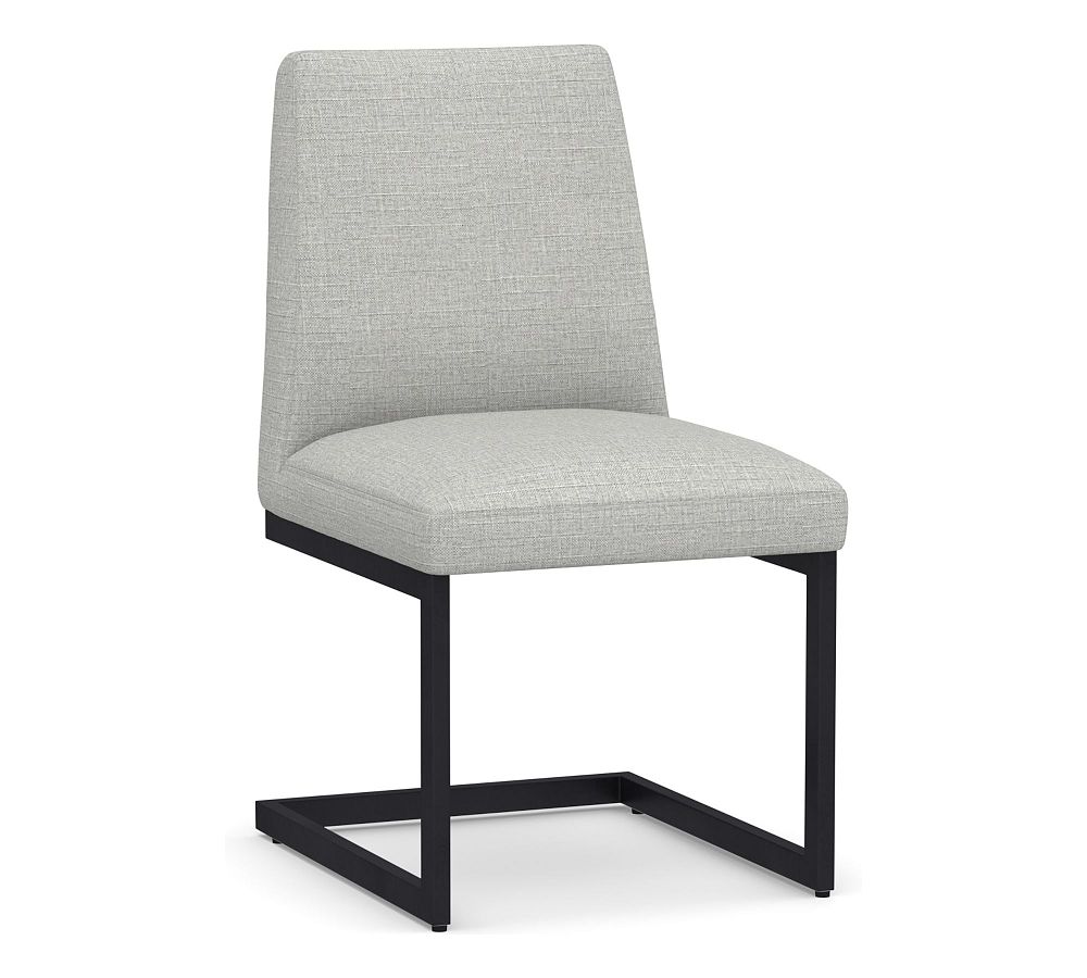 OPEN BOX: Classic Upholstered Metal Cantilever Dining Side Chair ...