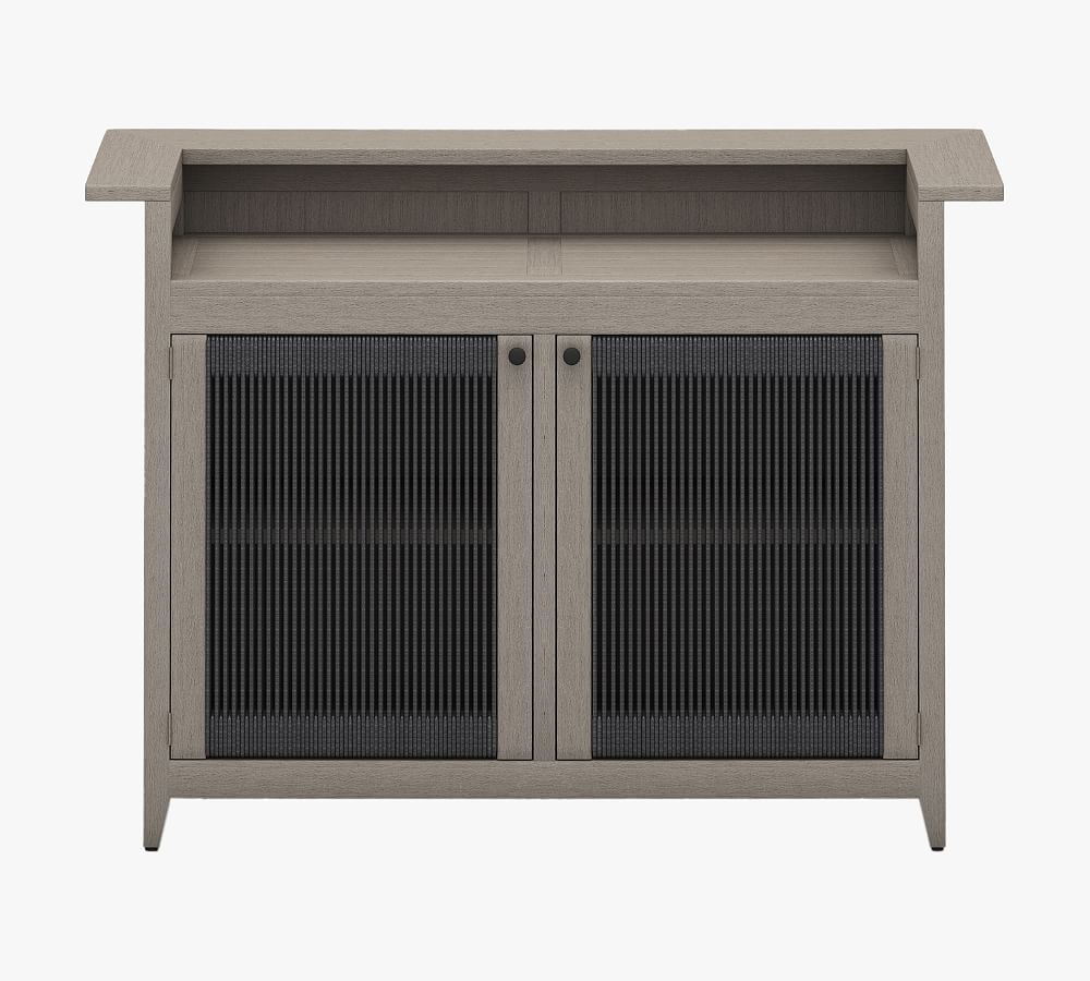 OPEN BOX: Punta Mita 59" FSC® Teak Bar Cabinet | Pottery Barn