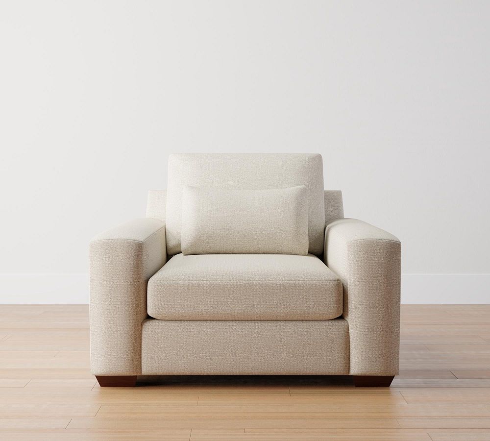 Big Sur Square Arm Deep Seat Upholstered Armchair | Pottery Barn