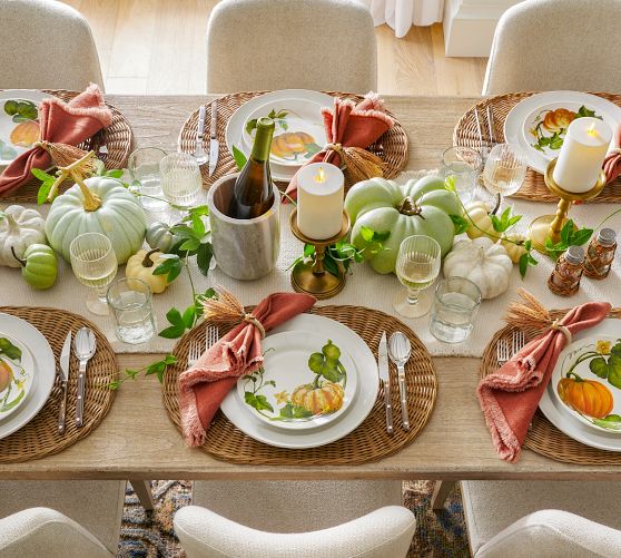 Rustic Pumpkin Salad Plates - Set of 4 | Pottery Barn