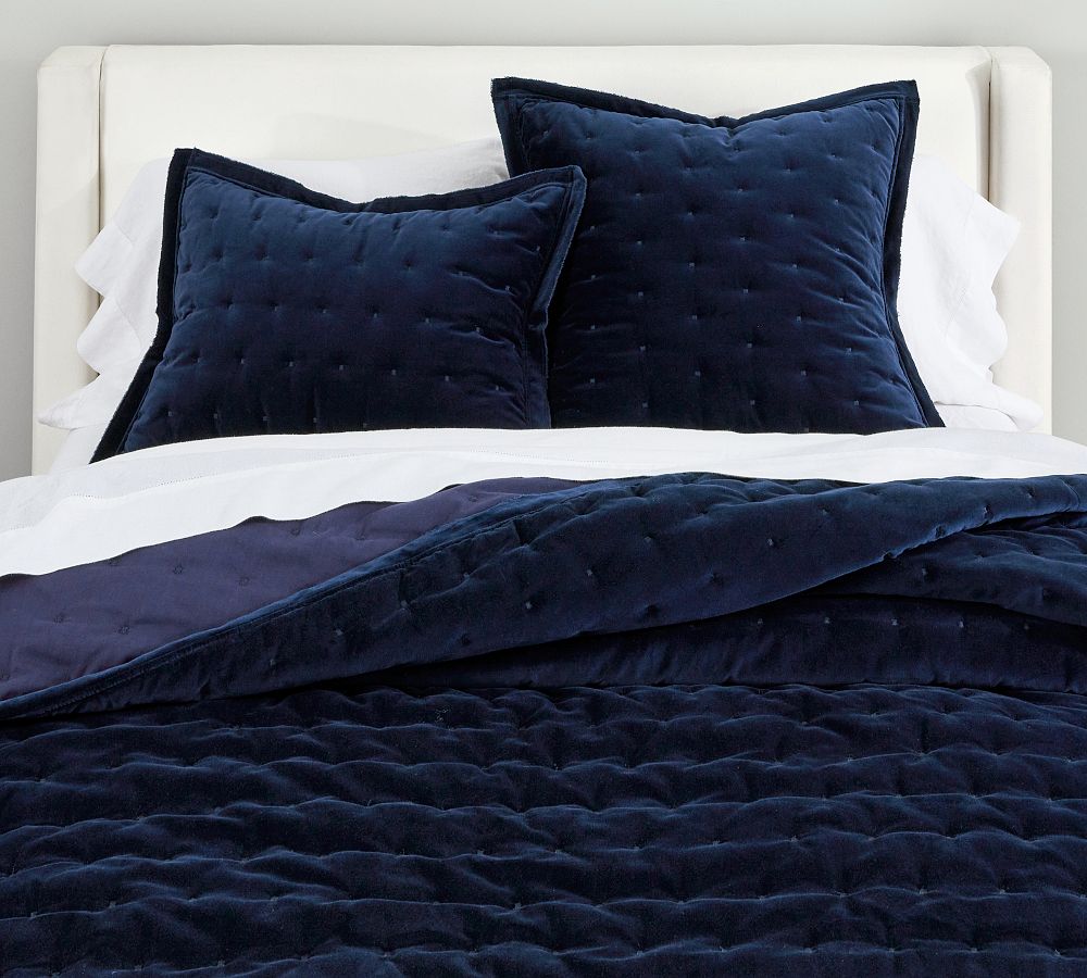 Velvet Tufted Quilt | Pottery Barn