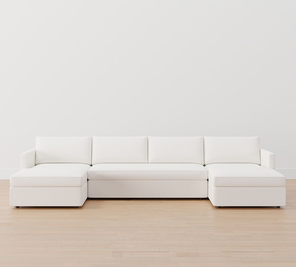 Union Upholstered U-Shaped Chaise Sectional | Pottery Barn
