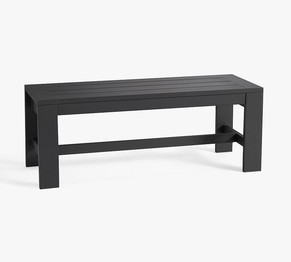 Malibu 48" Metal Outdoor Dining Bench | Pottery Barn