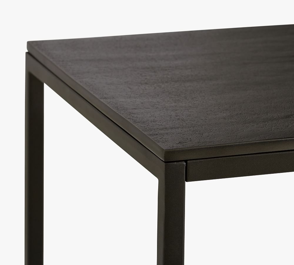 Duke Rectangular Metal Side Table | Pottery Barn