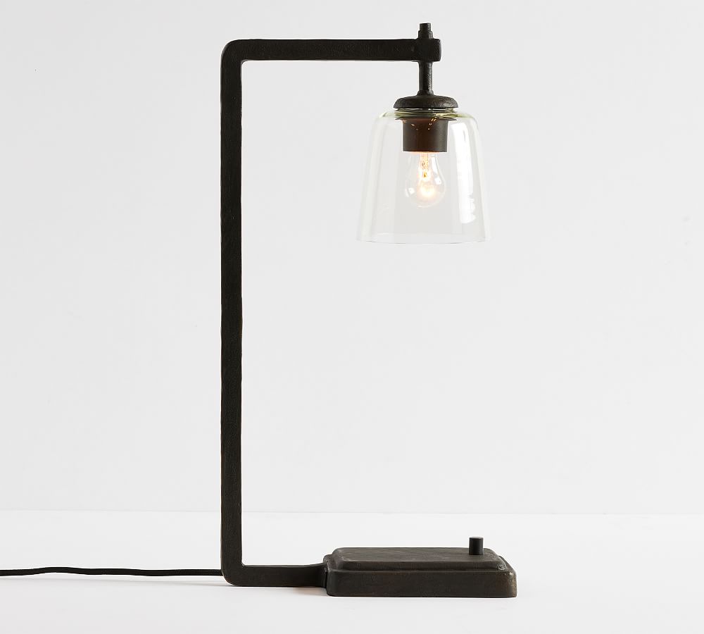 Porter Recycled Glass USB Table Lamp | Pottery Barn