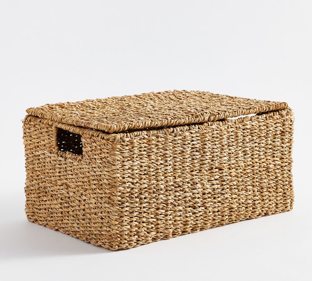 Safi Handwoven Lidded Basket | Pottery Barn